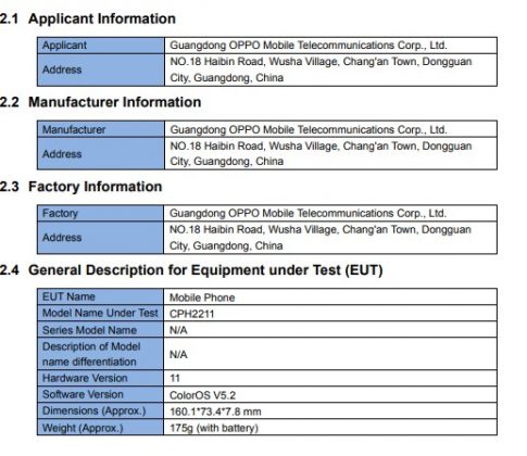 [Update: CPH2211 Spotted on FCC] Oppo Reno 5Z surfaces on Bluetooth SIG ...