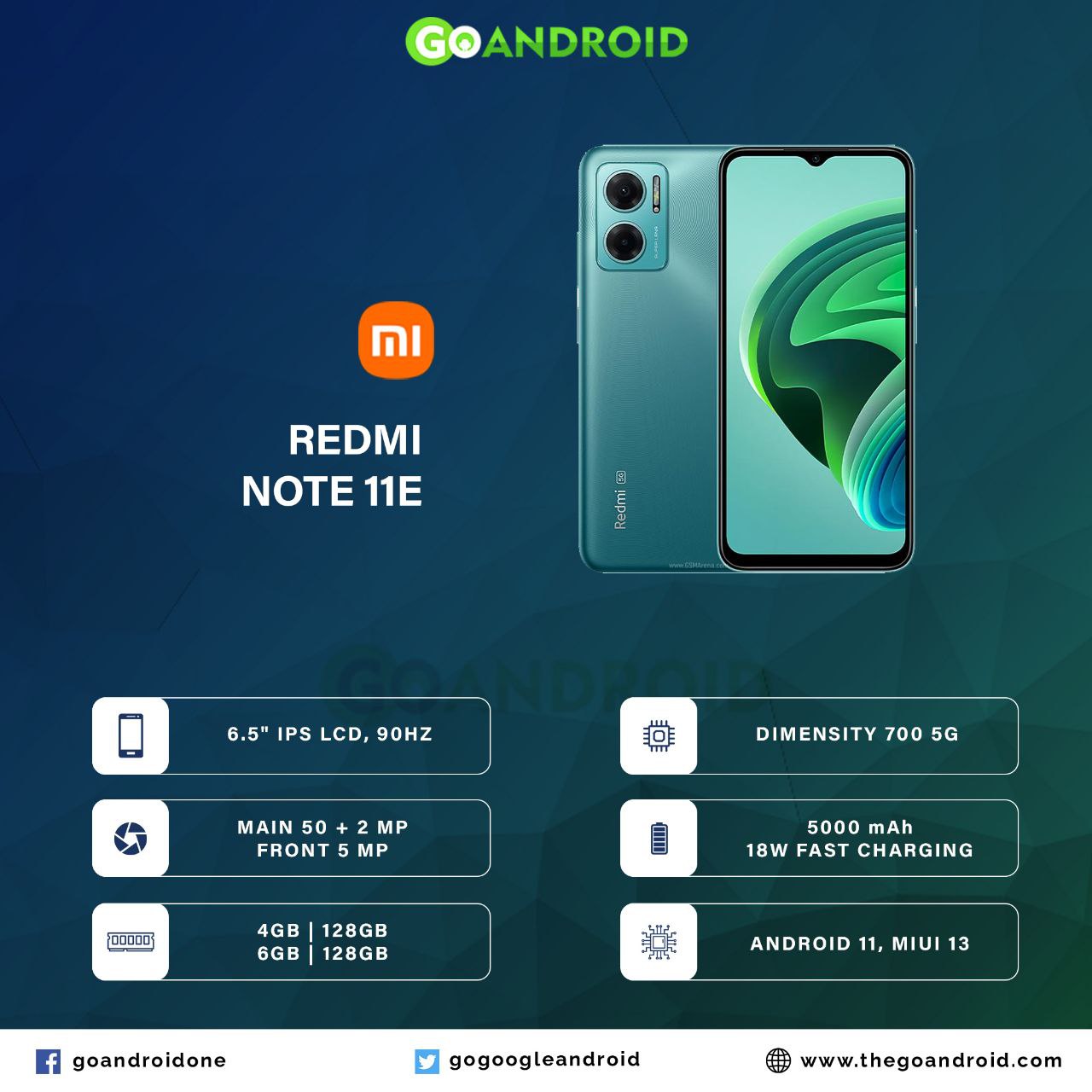 Xiaomi Redmi Note 11E - Specs, Price, Review and Comparison