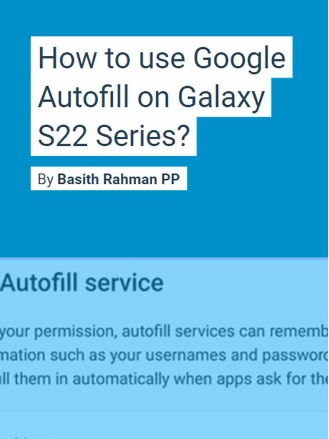 How to use Google Autofill on Galaxy S22 Series? - GoAndroid