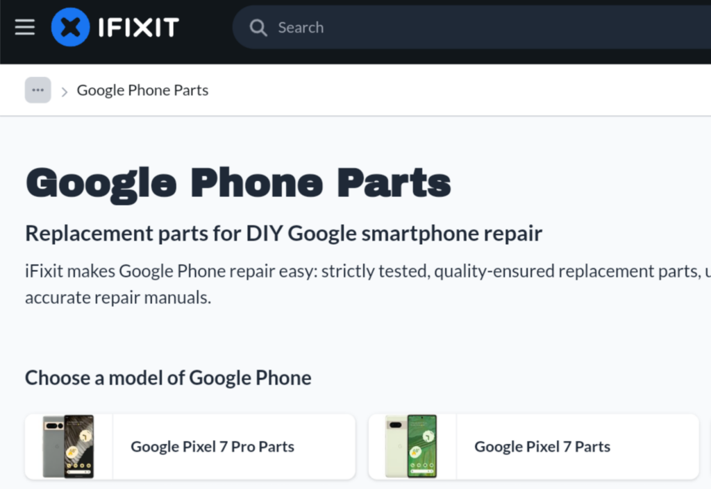 Google Pixel 7, Pixel 7 Pro parts are now available on iFixit